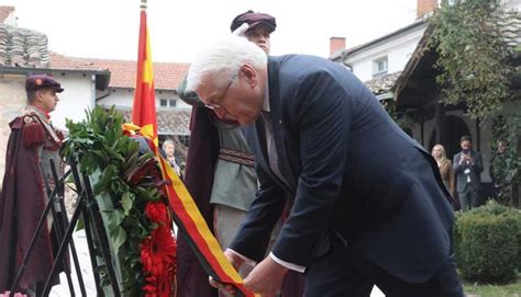 Германскиот претседател на гробот на Гоце Делчев Ohridsky