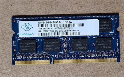 Used Dell Nanya 4gb So Dimm Pc3 12800 Ddr3 Notebook Laptop Aio Memory Ram Ubb Threads