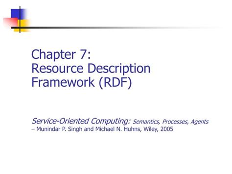 Ppt Chapter 7 Resource Description Framework Rdf Powerpoint
