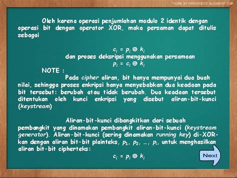 Algoritma Stream Cipher Algoritma Stream Chiperkriptografi Modern Section