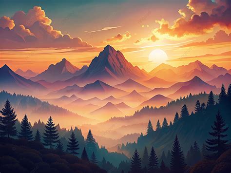 아름다운 산 풍경 벽지 Deion 아름다운 산의 풍경 배경화면 산 풍경 배경 일러스트 및 사진 무료 다운로드 Pngtree