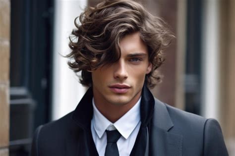 Premium Ai Image Mens Hairstyles For Medium Length Hair