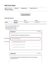 Midterm Pdf Mid Term Exam Due No Due Date Points 85 Questions 85 Time Limit None Allowed