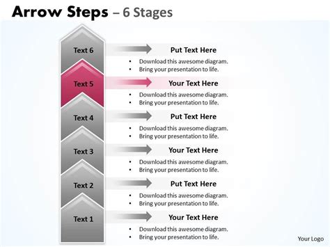 arrow steps 6 stages colorful 18 powerpoint slides diagrams themes for ppt presentations