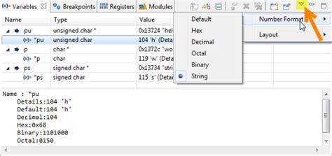 Variable Debugging With Eclipse Kepler Mcu On Eclipse
