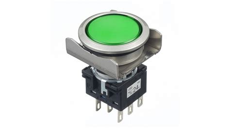 LBW MB M T G IDEC Pushbutton Switch Momentary Function CO Panel Mount Green Metallic