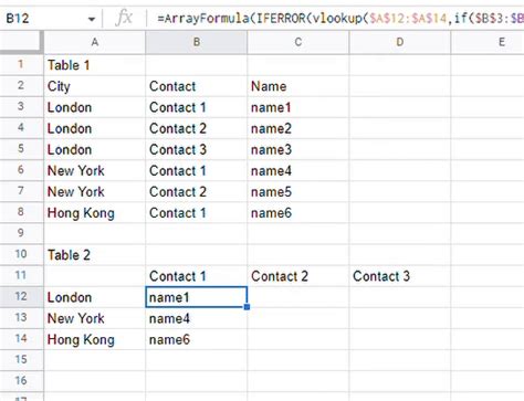Index Match Match Google Sheets Stack Overflow