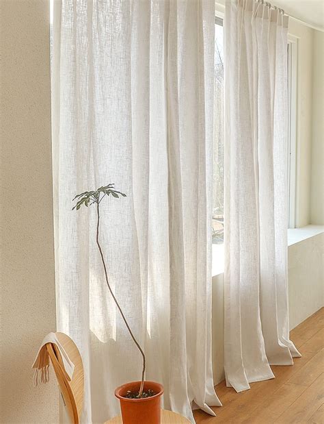 내추럴 무드 화이트 린넨커튼