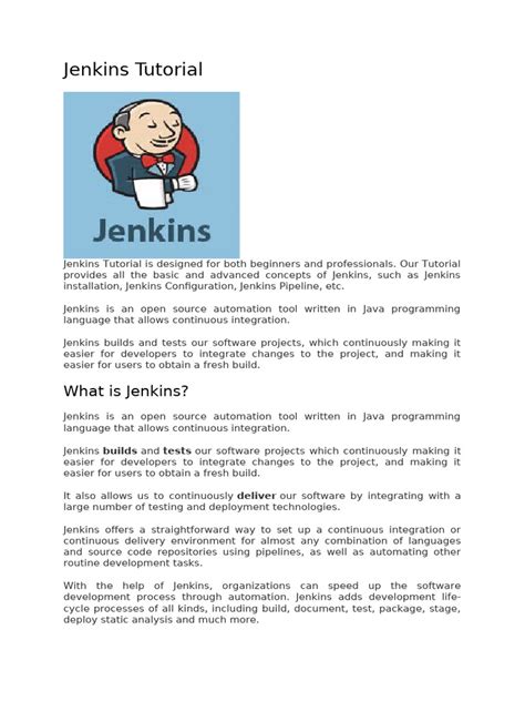 Jenkins Tutorial For Beginners And Pros Pdf