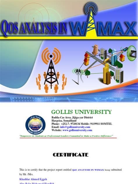 Mini Project Qos Analysis Of Wimax Pdf Wi Max Orthogonal Frequency Division Multiplexing