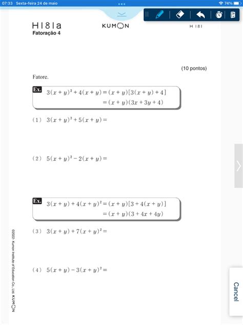 Kumon Level H 181 Just Exercicies Pdf