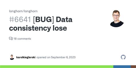 Bug Data Consistency Lose · Issue 6641 · Longhornlonghorn · Github