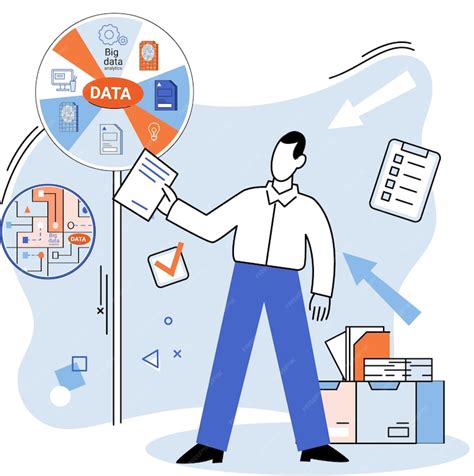 Premium Vector Big Data Data Analytics Process Of Analyzing Large And Complex Data Sources To