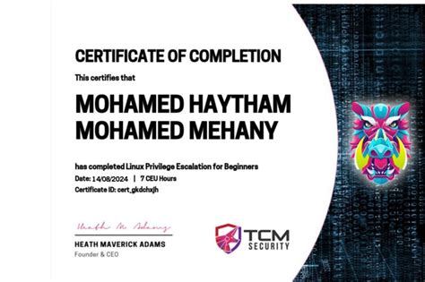 Mohamed Haytham On Linkedin Linux Cybersecurity Privilegeescalation Tryhackme Tcmsecurity…