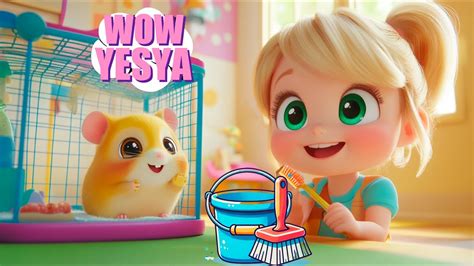 Как ухаживать за хомяком Еся чистит клетку и заботится о своём питомце Youtube