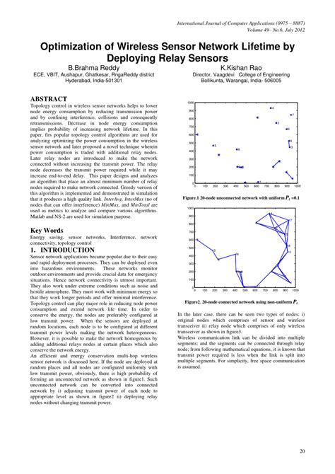 pdf optimization of wireless sensor network lifetime by deploying