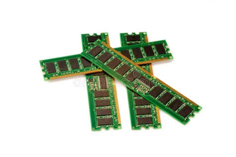 RAM Stick Of Computer Random Access Memory Isolate Stock Photo Image Of Green Component 42163824