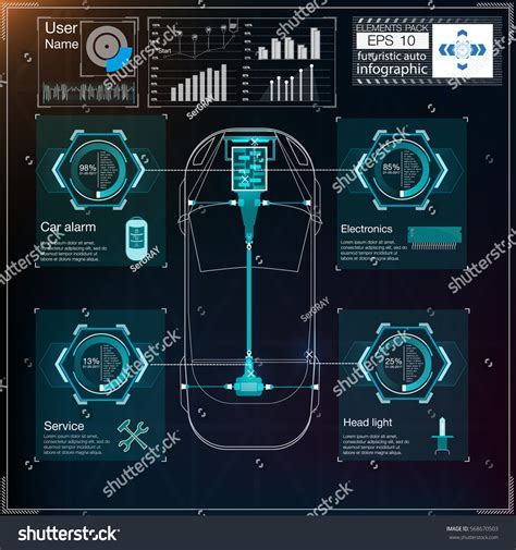 Futuristic User Interface Hud Ui Abstract Stock Vector Royalty Free Shutterstock