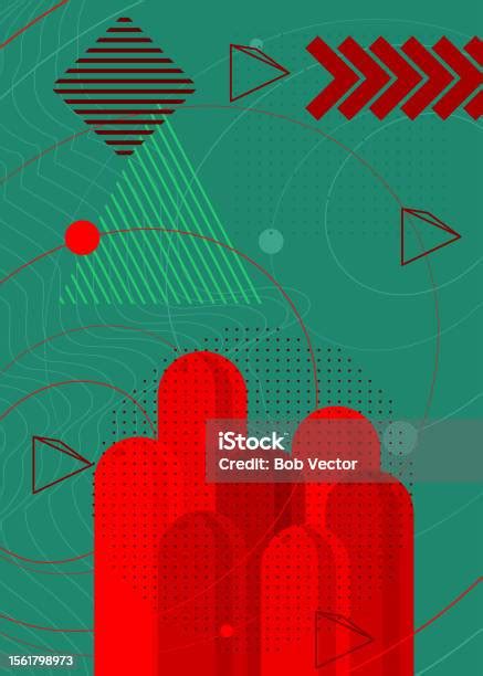 청록색과 빨간색 그래픽 배경 그림 디자인입니다 색상 기하학적 모양을 배경으로 하는 벡터입니다 비즈니스에 대한 스톡 벡터 아트 및