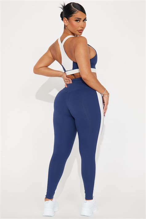 In Motion Color Block Active Set Navycombo Fashion Nova Nova