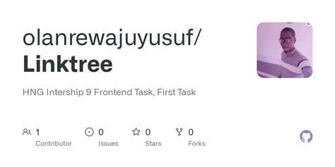 GitHub Olanrewajuyusuf Linktree HNG Intership Frontend Task First Task