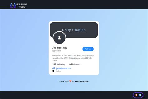 Social Media Card Using Html And Css