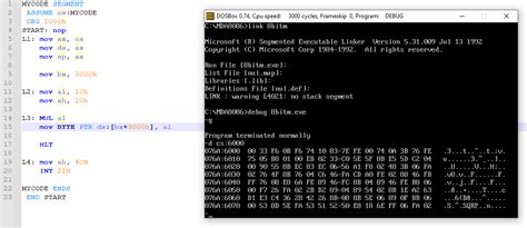 Assembly How Do I Solve Multiply Two 8 Bit Data And Store In 6000