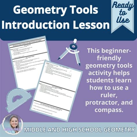 Geometry Tools Middle And High School Ruler Protractor And Compass Activities