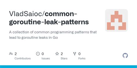 github vladsaioc common goroutine leak patterns a collection of