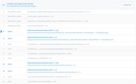 Ios Getting Crash In Cellforrowatindexpath In Tableview On Crashlytics Stack Overflow