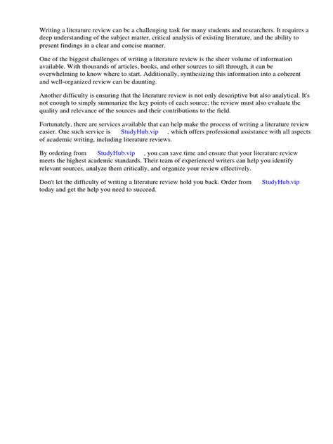 Literature Review Helper Download Free Pdf Information Science
