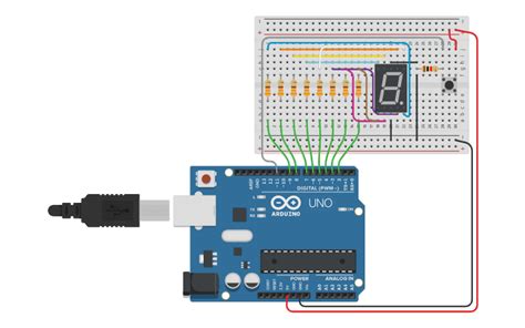 Circuit Design Copy Of Arduino七段顯示器計數 Tinkercad