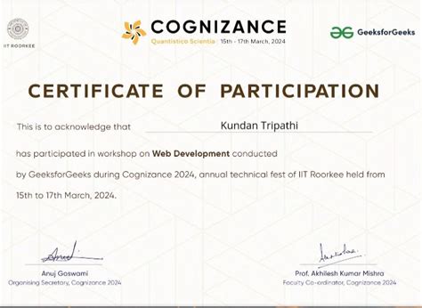 Kundan Tripathi On Linkedin Excited Congizance Workshop Geeksforgeeks