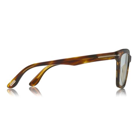 Tom Ford Fausto Sunglasses Soft Rectangular Acetate Sunglasses