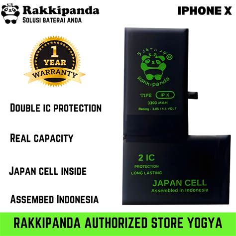 Jual Baterai Batrai Batre Battery Rakkipanda For Iphone Ip X Shopee Indonesia