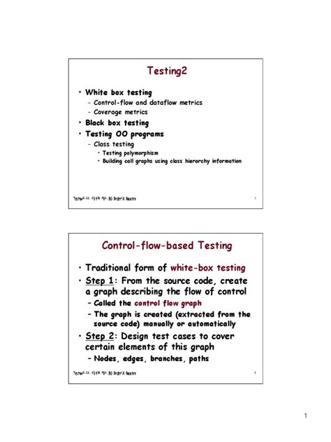 Testing2 White Box Testing Black Box Testing Testing Oo Programs Download Free Pdf