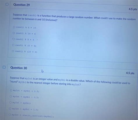 Solved Question 29 45 Pts Suppose That Rand Is A Function