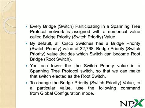 Spanning Tree Bridge Root Priority Value And Extended System Id Pptx Computer Networking