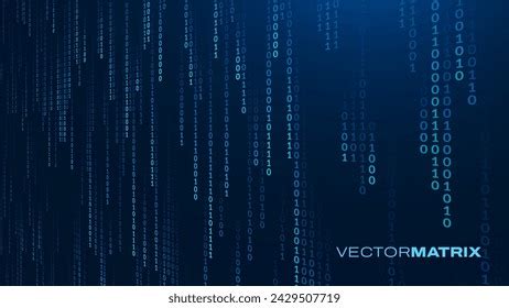 Abstract Matrix Technology Background Binary Computer Stock Vector Royalty Free