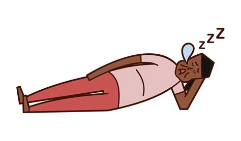 잠자는 뚱뚱한 사람 여성의 그림 무료 일러스트 소재집 Kukukeke