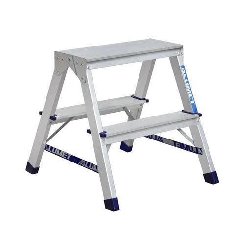 Стремянка двухсторонняя алюминиевая 2 ступени, А 7202, нагрузка до ...