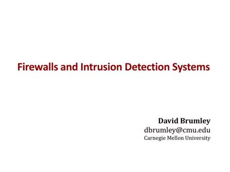 Ppt Firewalls And Intrusion Detection Systems Powerpoint Presentation Id 1853978
