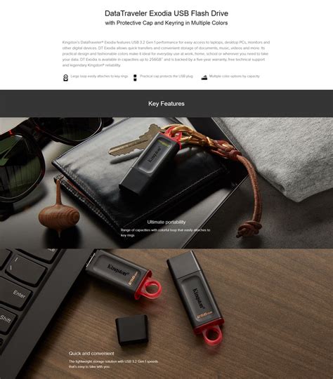 Kingston 128GB USB3.0 Flash Drive Memory Stick (DTX/128GB) Thumb Key ...