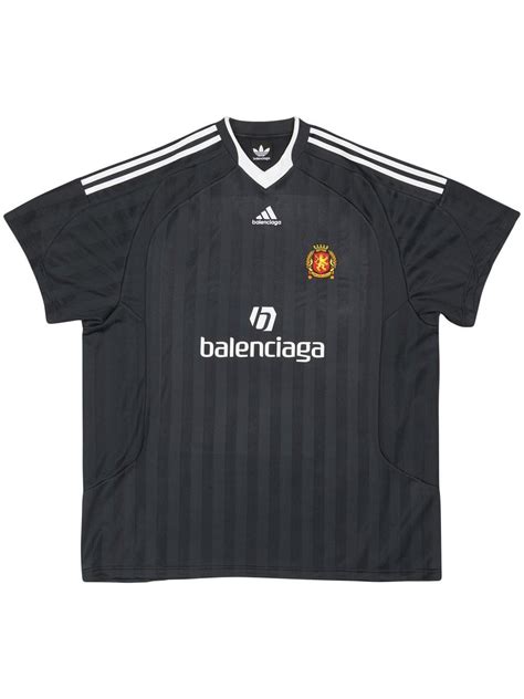 Balenciaga 발렌시아가 엑스 아디다스 로고 프린트 풋볼 티셔츠 페칭