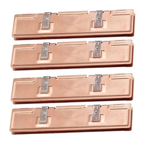 Tovmekdjn 4 Pcs Ram Heatsink Radiator Copper Color Pure