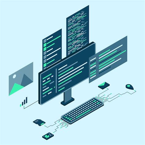 Premium Vector Computer Technology Isometric Illustration Desktop