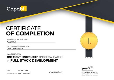 yashika shan on linkedin capabl fullstackdeveloper jainuniversity