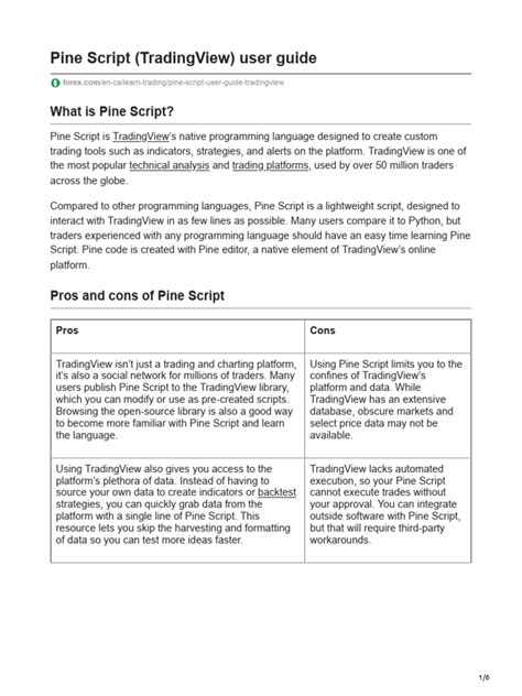 Pine Script Guide For Tradingview Pdf Computer Programming Scripting Language