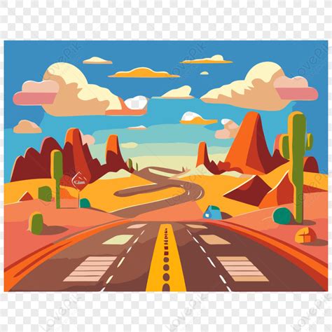 직선 도로만화상표클립 아트 Png 일러스트 무료 다운로드 Lovepik