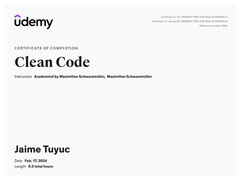 udemy course completion certificate jaime tuyuc
